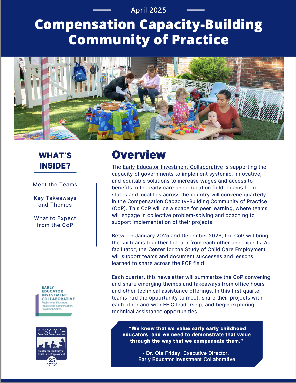 Community of Practice - Early Educator Investment Collaborative